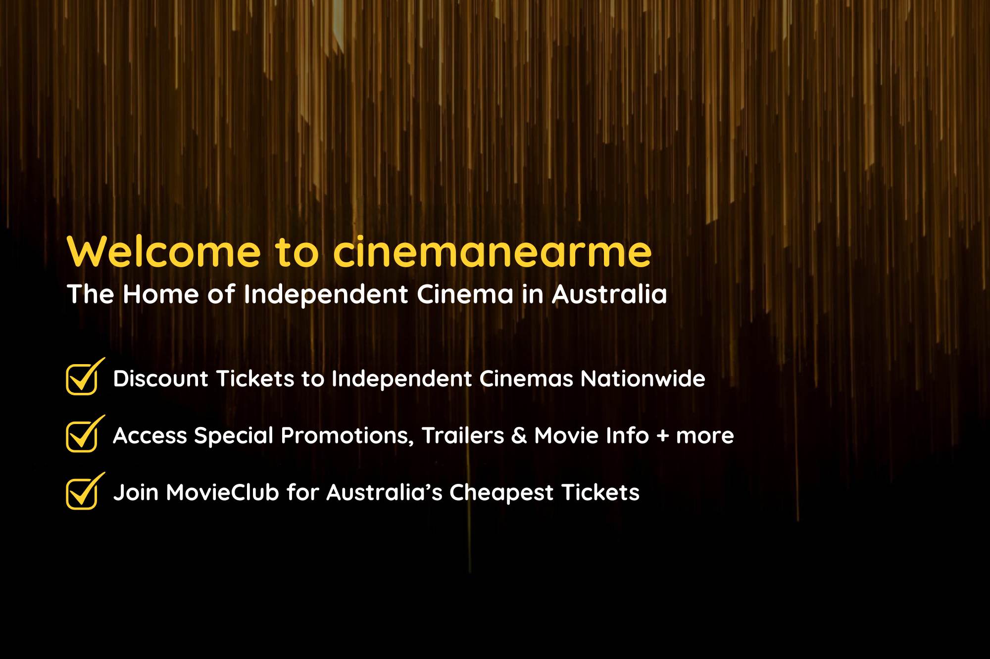 cinemanearme | Selling Movie Tickets for Regional Cinemas